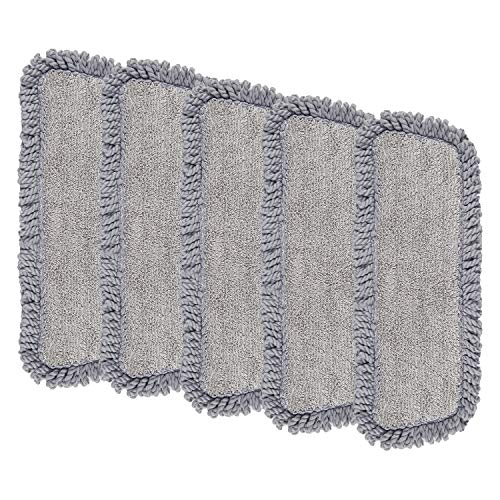 MEXERRIS Microfiber Spray Mop Pads Replacement Head for Wet Dry Dust Mop, Reusable Washable Mop Heads Refills Compatible with Bona Floor Care System for Kitchen Home Commercial Floor Cleaning -5 Pack