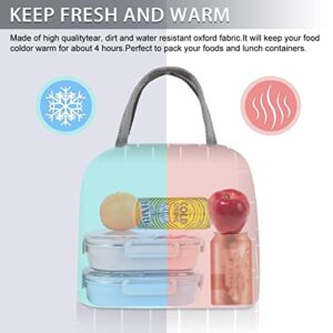 Homlouue Insulated Lunch Bags Lunch Box for Women Men Small Waterproof Lunch Bag Reusable Lunch Tote with Front Pocket Cooler Bag for Work Office Outdoors Picnic, Black plaid