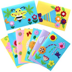 hicdaw kids greeting card making kit, 9pcs card making kits for kids thank you card kit diy handmade card making supplies art crafts crafty set teacher's day gifts