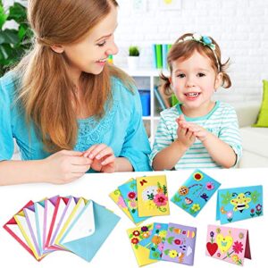 Hicdaw Kids Greeting Card Making Kit, 9Pcs Card Making Kits for Kids Thank You Card Kit DIY Handmade Card Making Supplies Art Crafts Crafty Set Teacher's Day Gifts