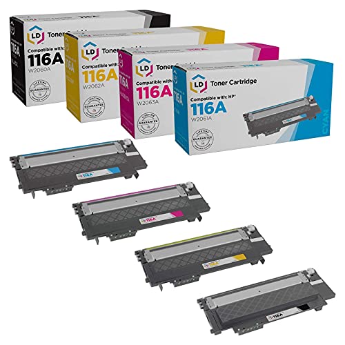 LD Compatible Toner Cartridge Replacement for HP 116A (4 Pack, Black, Cyan, Magenta, Yellow)