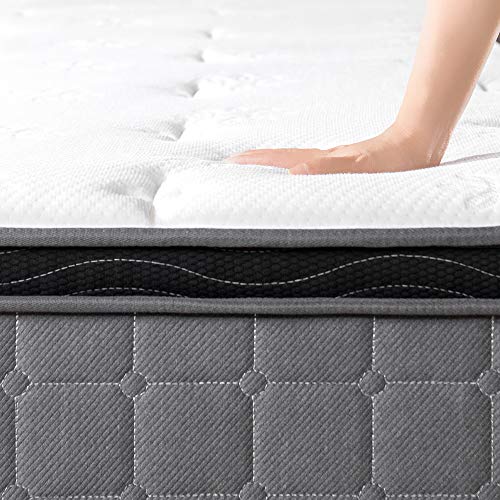 ZINUS 10 Inch Cool Touch Comfort Gel-Infused Hybrid Mattress / Pocket Innersprings for Motion Isolation / Mattress-in-a-Box, Twin