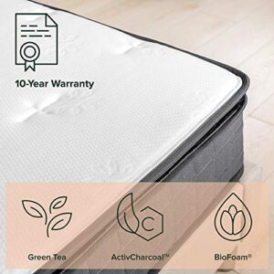 ZINUS 10 Inch Cool Touch Comfort Gel-Infused Hybrid Mattress / Pocket Innersprings for Motion Isolation / Mattress-in-a-Box, Twin