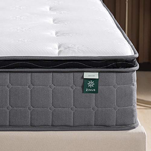 ZINUS 10 Inch Cool Touch Comfort Gel-Infused Hybrid Mattress / Pocket Innersprings for Motion Isolation / Mattress-in-a-Box, Twin