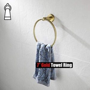 JQK Towel Hook TP Holder Towel Ring 3 Pack, TH100&TPH100&TR130-BG