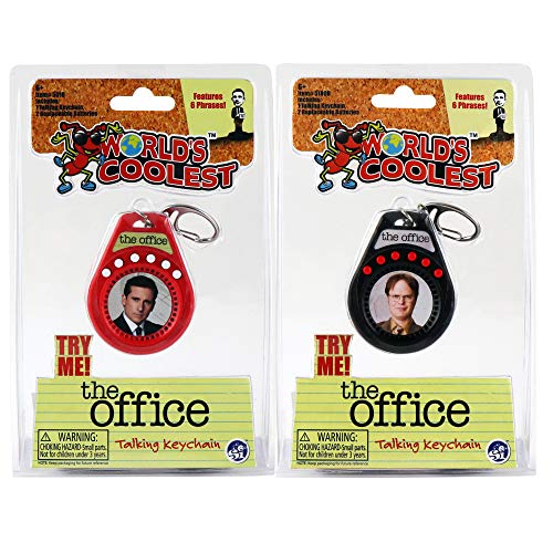 Worlds Coolest Toys The Office Talking Keychain Set 2 Pack Bundle - Dwight and Assorted