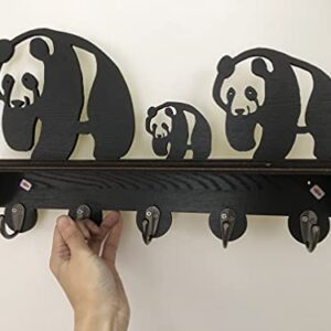 Panda Animal Chinese Lover Coat Clothes Holder Christmas Gift DIY Mould Wonderful Holder Wall Decorative Gift Kids Winter Style