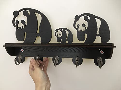 Panda Animal Chinese Lover Coat Clothes Holder Christmas Gift DIY Mould Wonderful Holder Wall Decorative Gift Kids Winter Style