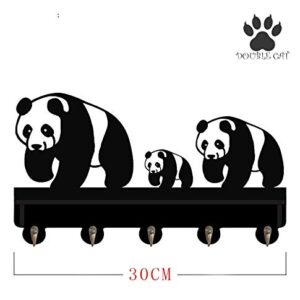 Panda Animal Chinese Lover Coat Clothes Holder Christmas Gift DIY Mould Wonderful Holder Wall Decorative Gift Kids Winter Style