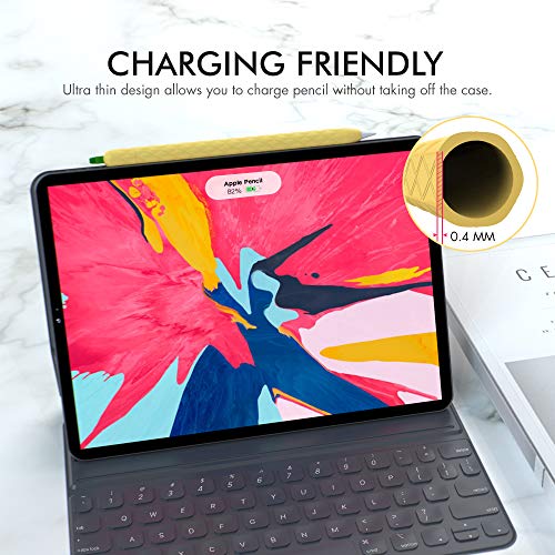 AhaStyle Cute Fruit Design Case Sleeve for Apple Pencil 2nd Gen, Silicone Soft Protective Cover Accessories Compatible with Apple Pencil 2nd Generation, iPad Pro 11 12.9 inch (Yellow)