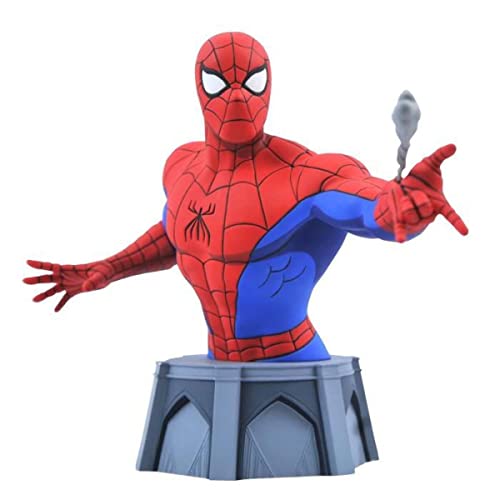 DIAMOND SELECT TOYS Marvel Animated Spider-Man Bust, Multicolor, 6 inches