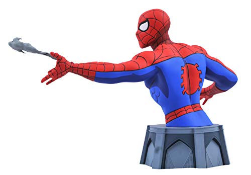 DIAMOND SELECT TOYS Marvel Animated Spider-Man Bust, Multicolor, 6 inches