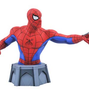 DIAMOND SELECT TOYS Marvel Animated Spider-Man Bust, Multicolor, 6 inches