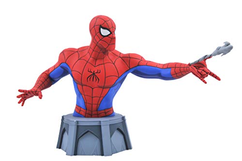 DIAMOND SELECT TOYS Marvel Animated Spider-Man Bust, Multicolor, 6 inches