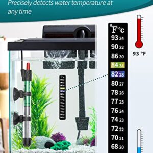 Uniclife 100 Watt Aquarium Heater with Thermometer, Fish Tanks Heater for 10-25 Gallon