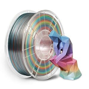 silk rainbow pla 3d printer filament 1.75mm，novamaker shiny multicolor pla filament, 1kg spool(2.2lbs), dimensional accuracy +/- 0.02 mm, fit most fdm printer