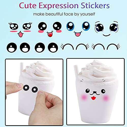 7Pcs Arts and Crafts for Girls, DIY Dessert Paint Your Own Squishies Kit! Gifts for Craft Lovers Kids Top Christmas Toys. Jumbo Slow Rise Squishies Stress Relief for Adult, with Decorating Stickers