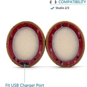 Adhiper Replaceable Ear Pads Earmuffs Ear pad Repair Parts are Compatible with Dr. Dre Studio 2.0 Studio 3 B0500 B0501 Wired and Wireless Headphones(Floral Brown)