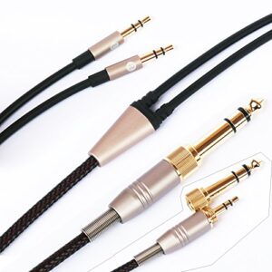 NewFantasia Replacement Audio Cable Compatible with Hifiman Sundara, Arya, Ananda Headphones 3.5mm and 6.35mm to Dual 3.5mm Connector Jack Male Cord 3.1meters/10ft