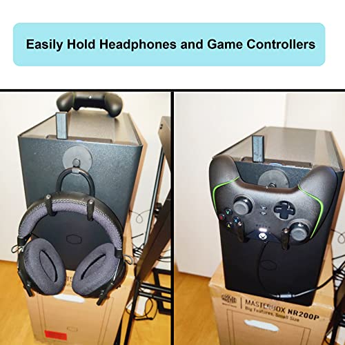 YYST Magnetic Headset Holder up to 1 kg(2 lbs), Adjustable Headphone Holder for Computer/Gaming Headsets, Headphone - No Headsets (2)