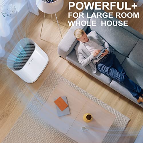 HIMOX Air Purifier for Allergies,Air Purifiers for Home Large Room 2690 Sq. Ft, Smart WiFi PM2.5 Air Quality Sensors,Captures 99.99% of Particles,Smoke, Pets Dander,Dust, Auto Mode, Alexa Control