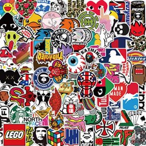 cool brand stickers 101 pack decals for laptop computer skateboard water bottles car teens sticker