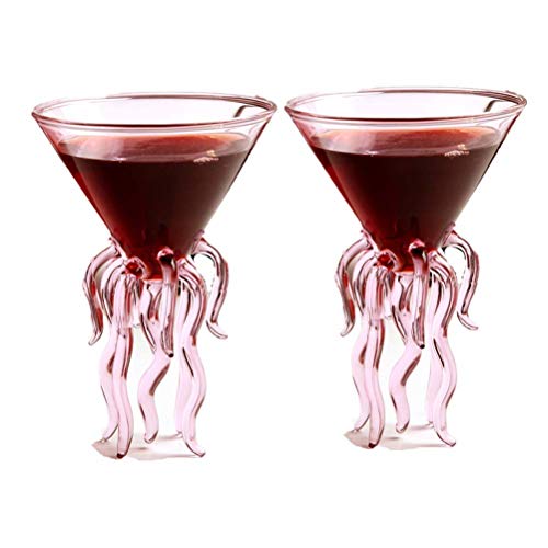 Octopus Cocktail Glass Creative Drinkware Bar Goblet Tools Snifters (Huge 2 Transparent)