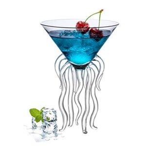 Octopus Cocktail Glass Creative Drinkware Bar Goblet Tools Snifters (Huge 2 Transparent)