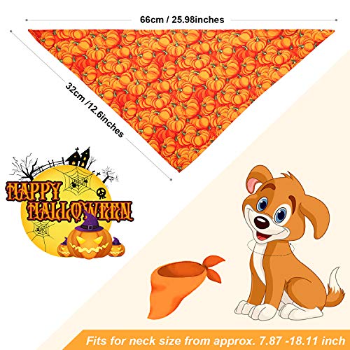 8 Pieces Halloween Pet Bandana Dog Kerchief Scarf Dog Triangle Bibs Washable Cat Scarf Accessories for Halloween Holiday Christmas Festival Theme Party Cat Dog