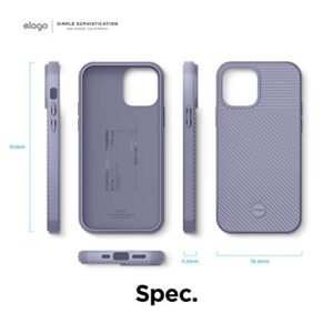 elago Protective Cushion Case Compatible with iPhone 12 and Compatible with iPhone 12 Pro 6.1 Inch (2020) [Purple Grey] - Shock Absorbing Design, Wireless Charging Supported