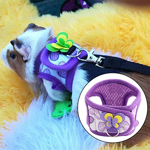 Guinea Pig Harness and Leash, YOUTHINK 2Pack Soft Mesh Small Pet Walking Harness Vest Set for Guinea Pigs, Hamster, Ferret, Rabbit, Chinchilla and Similar Small Animals