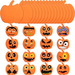 iflyooy 16 pcs halloween crafts for kids home decorations craft kit diy with self-adhesive pumpkin stickers halloween activities for kids