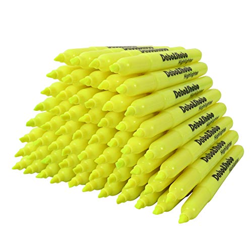 Dabo&Shobo Yellow highlighter, 60 Pack -bright color, chisel tip, for Adults Kids Highlighting in the Home School Office …