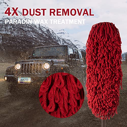 Car Duster Exterior Scratch Free Extendable Handle,Wax Cotton Hair Car Brush Kit for Car,Truck,SUV,RV and Motorcycle,Duster for car Cleaning，No Lint（CA Designer License Plate）