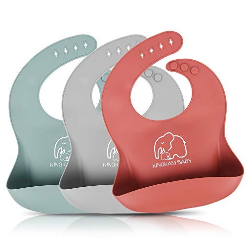 Baby Bibs - Silicone Waterproof Bibs for Toddlers