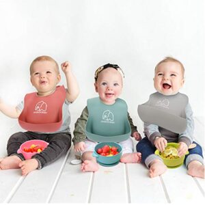 Baby Bibs - Silicone Waterproof Bibs for Toddlers