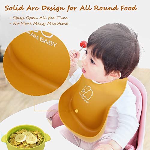 Baby Bibs - Silicone Waterproof Bibs for Toddlers