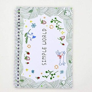 SUNNYHILL Sticker Collecting Album Reusable Sticker Book Won't Harm Stickers 30 Sheets 8.3" x 5.8" (Simple World)