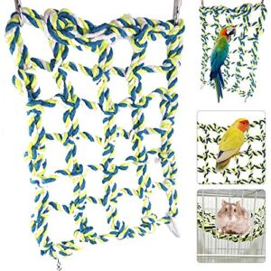 yiyu masked pet toy cotton rope net ferret macaw parrot swing rope hamster climb net hanging net bird toy pet supplies climbing ladder