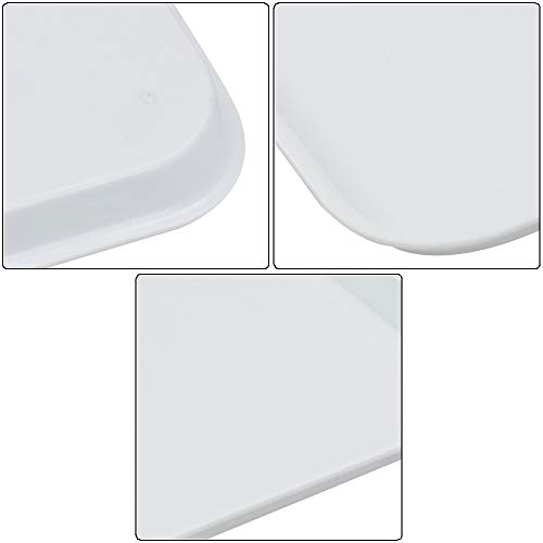 Nesmilers Plastic Fast Food Trays, Cafeteria Trays, 4 Pack Serving Trays (White)