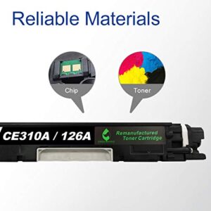 GREENRHINO Remanufactured Toner Cartridge Replacement for HP 126A CE310A CP1021 CP1022 CP1023 CP1025 CP1025nw CP1026nw CP1027nw CP1028nw ; MFP M175 M275 (Black, 1-Pack)