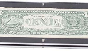 yashchykov Dollar Bill Frame - Money Frame Display - Currency Holder - Clear Picture Frame – Bill Holder (Black Acrylic)