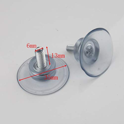 DOITOOL Suction Cup Hooks Mini Suction Cups 6pcs Suction Cup PVC Suction Cup Sucker Pads Furniture Suction Cup with Screws for Home Table (6x13) Window Suction Cups Shower Suction Hooks