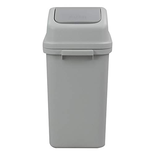 Minekkyes 3 Gallon Plastic Garbage Can, Kitchen Trash Can with Lid, 1 Pack (Grey)