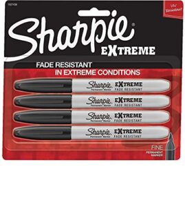 sharpie extreme permanent markers, black, 4-count - limited edition