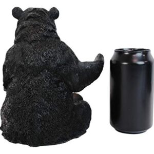 Ebros Rustic Cabin Lodge Decorative Sitting Black Bear Wine Bottle Holder Figurine 7.25" Tall Get Out of Hibernation Slumber Party Bears Beverage Storage Caddy Kitchen Cellar Organizer