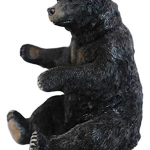 Ebros Rustic Cabin Lodge Decorative Sitting Black Bear Wine Bottle Holder Figurine 7.25" Tall Get Out of Hibernation Slumber Party Bears Beverage Storage Caddy Kitchen Cellar Organizer