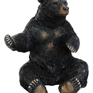 Ebros Rustic Cabin Lodge Decorative Sitting Black Bear Wine Bottle Holder Figurine 7.25" Tall Get Out of Hibernation Slumber Party Bears Beverage Storage Caddy Kitchen Cellar Organizer