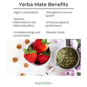 Kalmateh Yerba Mate Gourd Extra Large (12 oz) Mate Cup with BPA Free Travel Lid, Bombilla Filter Straw & Bombilla Cleaner- 18/8 Double Walled Vacuum Insulated Stainless Steel (Wood)