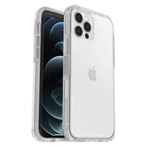 otterbox iphone 12 & iphone 12 pro symmetry series case - clear, ultra-sleek, wireless charging compatible, raised edges protect camera & screen